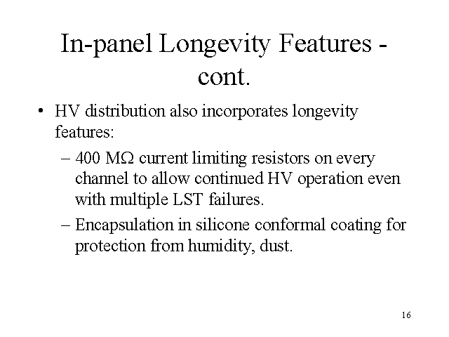 In-panel Longevity Features - cont.